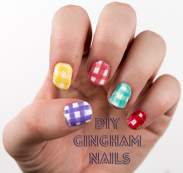 Nail Designs – Gingham Nail Art - Strikeapose