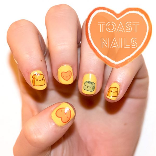 Nail Designs - I love toast! - Strikeapose