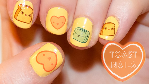 Nail Designs - I love toast! - Strikeapose