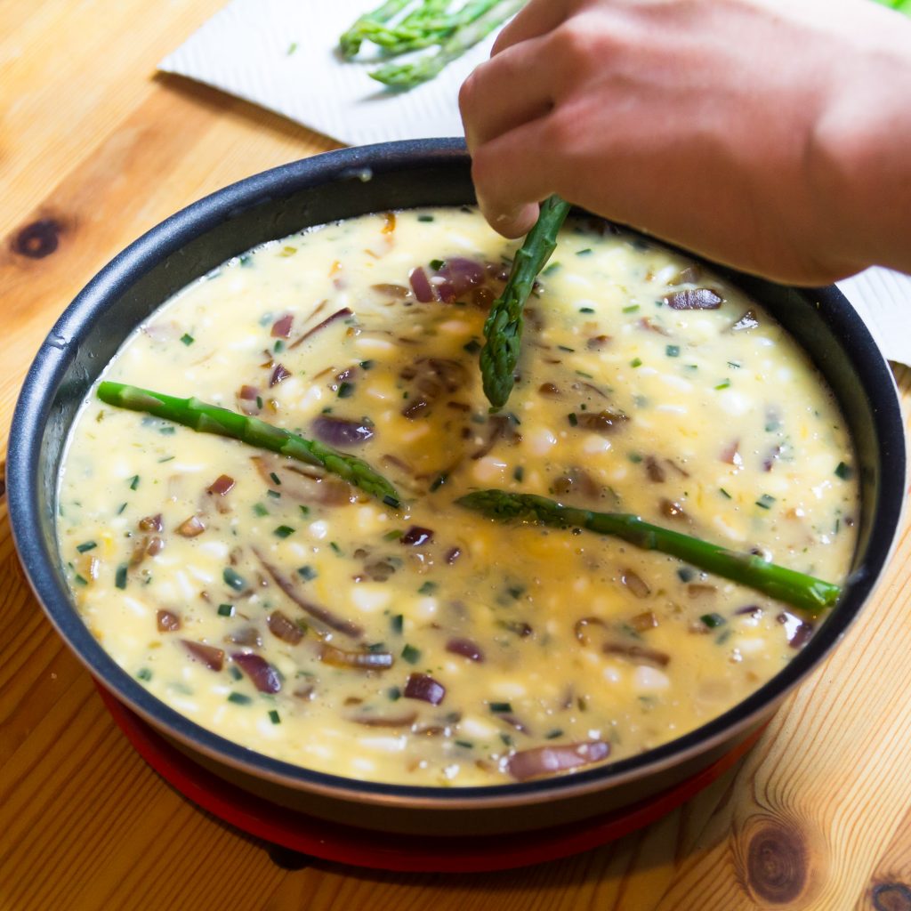 Slimming World Quiche - Syn Free Asparagus, Chive and Onion - Strikeapose