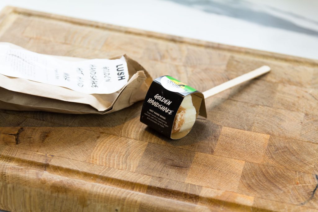 Lush Cosmetics Golden Handshake Hot Hand Mask