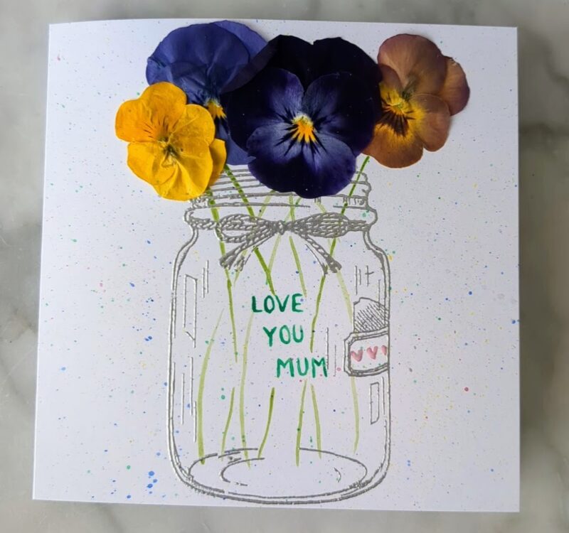 5-Step Pressed Flower Card Tutorial – Handmade with Love